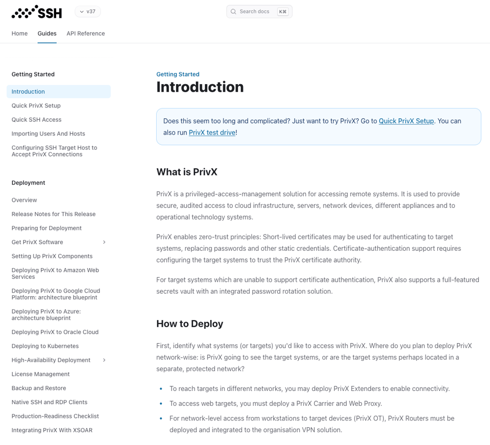 Privileged Access Management Specifications - PrivX | SSH