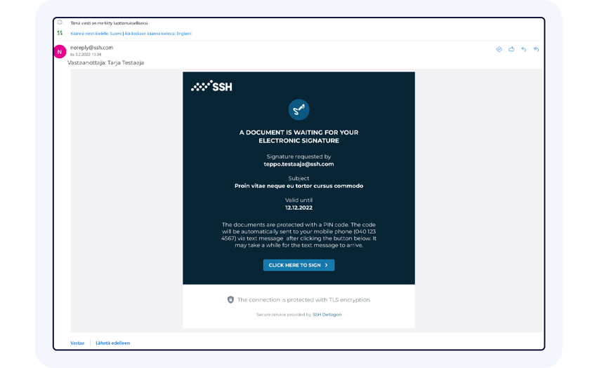 Secure digital signature solution | SSH