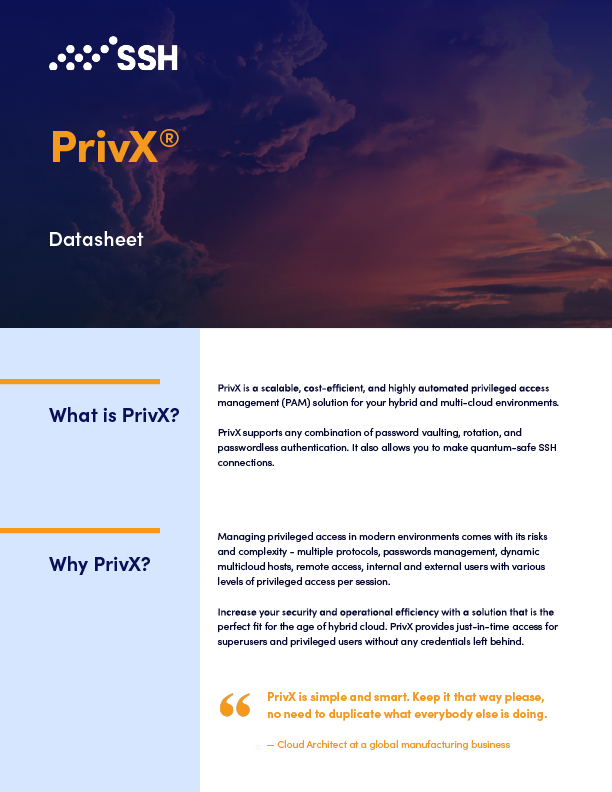 Privileged Access Management Software Solution - PrivX | SSH