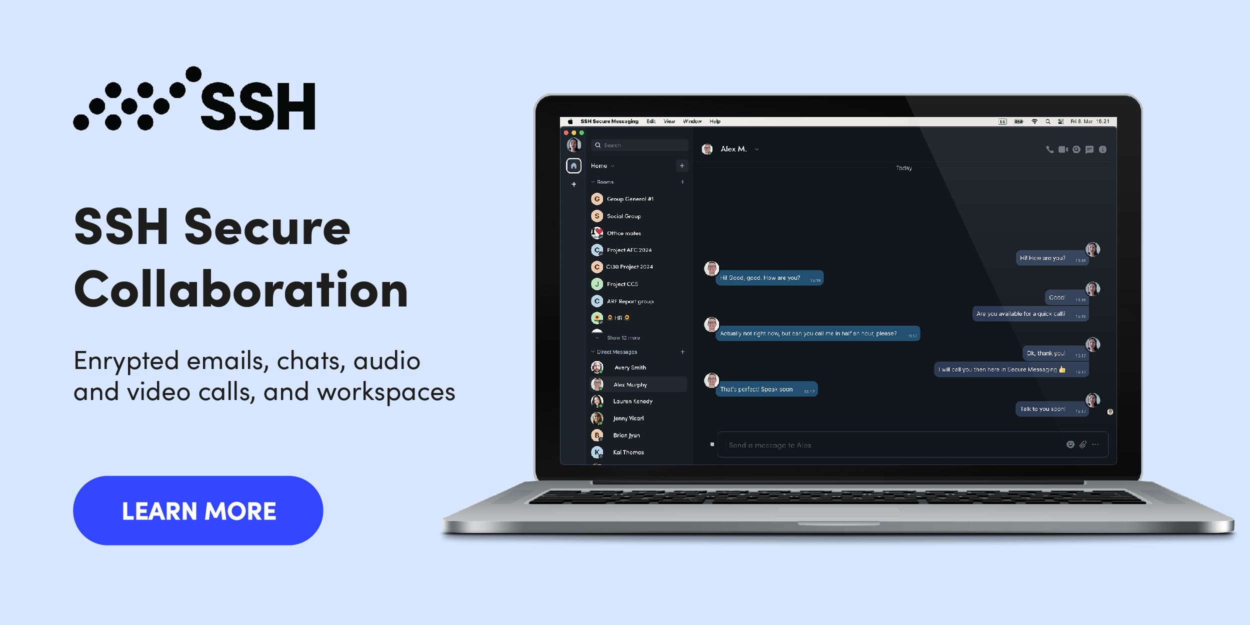SalaX Secure Collaboration - Secure Business Communications | SSH