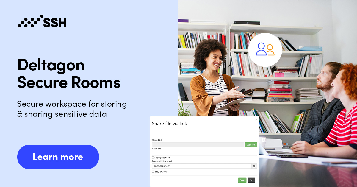 Secure workspace for storing & sharing sensitive data | SSH