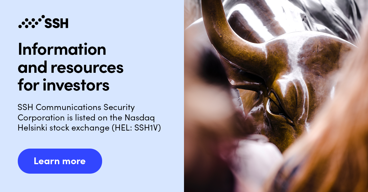 Ssh Communications Security Nasdaq Omx Ssh1v For Investors