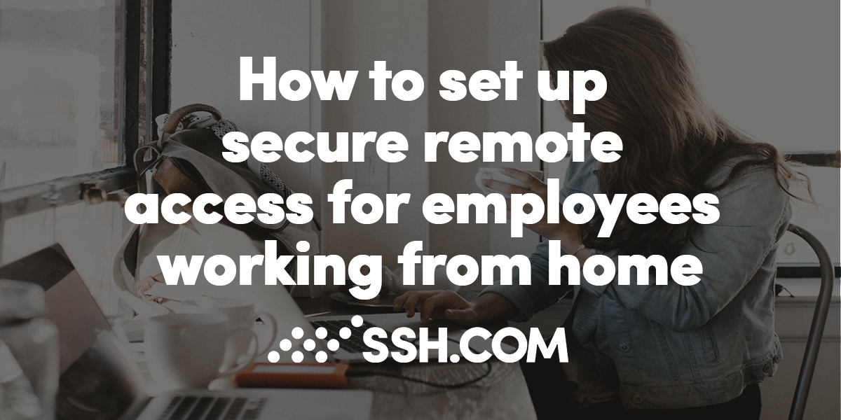 How to set up secure remote access for employees working from home